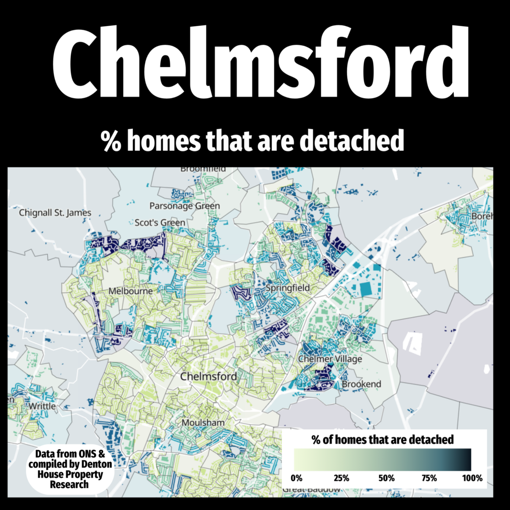 BLUE HEAT MAP – % Detached Homes - Charles David Casson